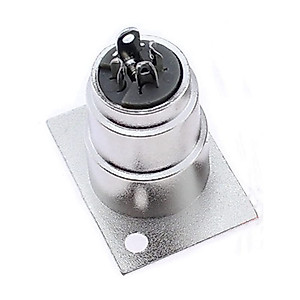 XLR 3-Pin Female Jack Socket Audio Speaker Panel Mount Connector Adapter for Microphone 4pcs