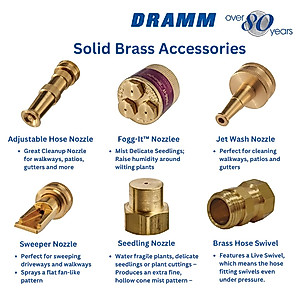 Dramm 22311 Heavy-Duty Brass Sweeper Nozzle