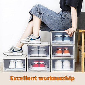 Yishyfier Stackable Plastic Storage Drawer Organizer with Clear Doors for Pantry,Bedroom,Closet,Desk,Home and Office De-Clutter,Store Under-Sink,Shoes and Crafts,Hallway,Entryway,Under Bed (3M+3S)