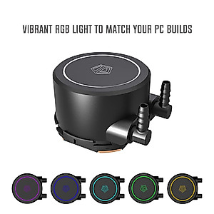 ID-COOLING AURAFLOW X 240 CPU Water Cooler RGB CPU Liquid Cooler 240mm AIO Cooler MB Sync 12V 4PIN Connector 2X120mm RGB Fan, Intel 1700/115X/1200/2066, AMD AM4/AM5