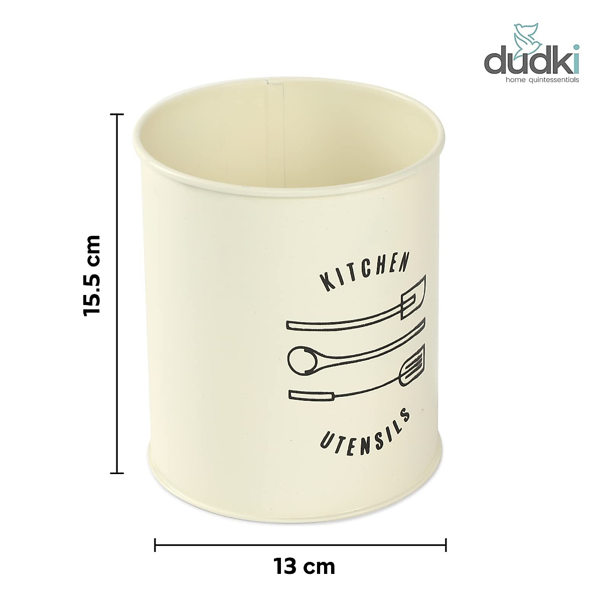 Dudki Countertop Kitchen Cutlery Stainless Steel Holder Spoon and Fork Organizer for Dining Table Serve, Organization & Storage, Cutlery & Flatware Caddy (UTN CUTL IVORY)