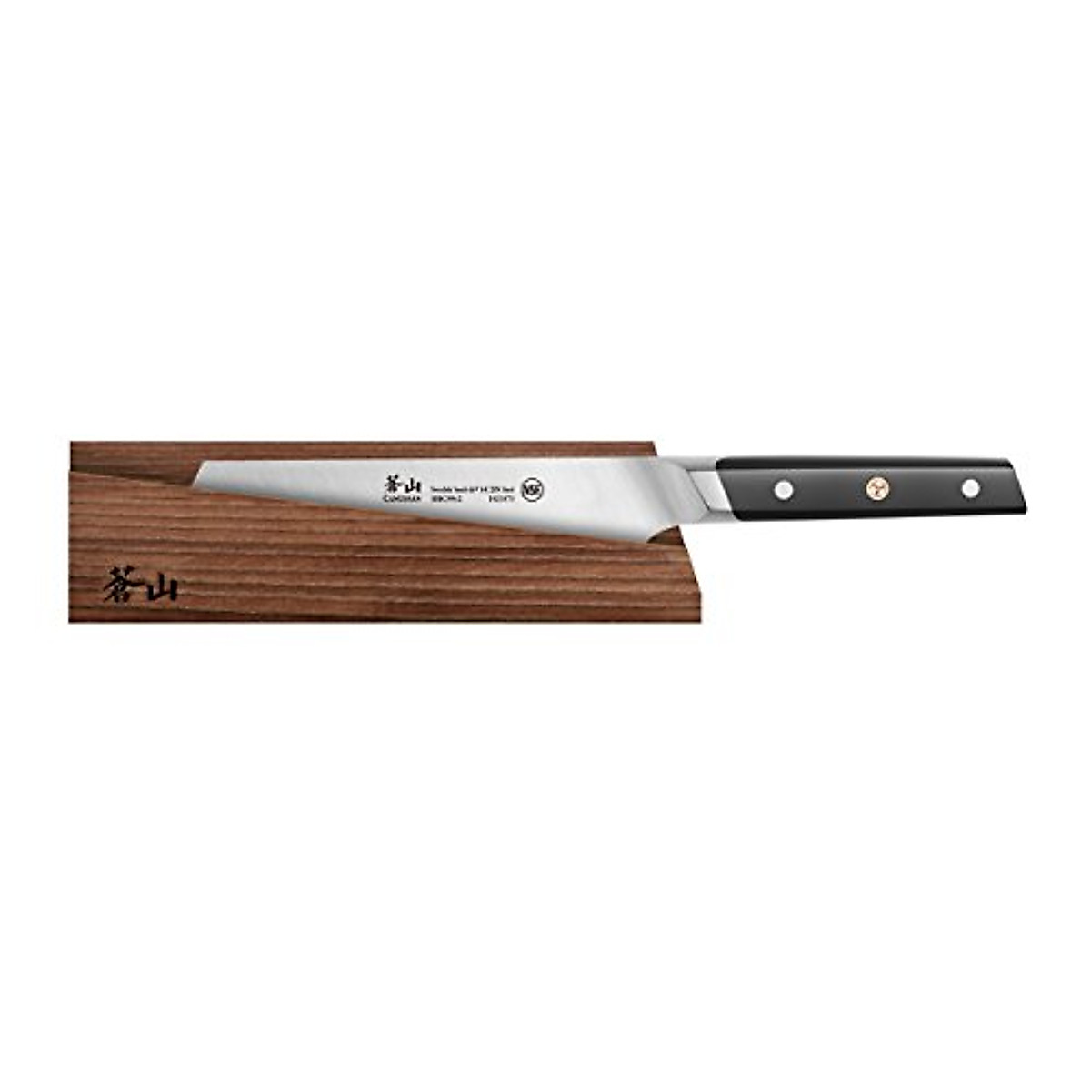 Cangshan TC Series 1021080 Swedish 14C28N Steel Forged 7-Inch Nakiri Knife and Wood Sheath Set