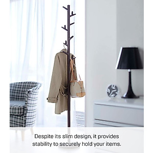 Yamazaki Home Coat Rack Tree/Standing Coat and Hat Hanger Steel One Size Brown