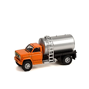 1982 Chevy C-60 Fertilizer Truck, Orange and Silver - Greenlight 45140A/48-1/64 Scale Diecast Replica