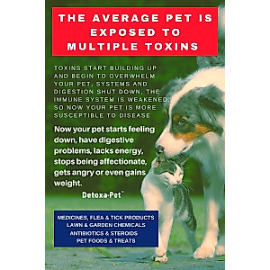 DETOXA-PET Powder, Powerful Nutritional Supplement for Pets, Works Wonders! Dog & Cat Detox, Liver Detox for Dogs, Cats,10 Bill CFU Probiotics, Enzymes, Herbs, Vitamins, Minerals, Immediate Benefits!