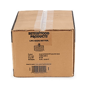 Better Wood Products Fatwood Firestarter Box, Assorted sizes, 18-Pounds