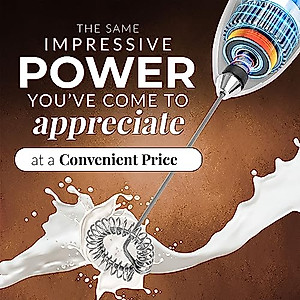 Zulay FrothMate Milk Frother for Coffee - Compact Handheld Foam Maker for Lattes, Cappuccinos, Matcha, Hot Chocolate - Milk Frother - Majestic Silver