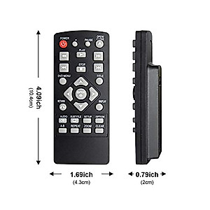 Replacement Remote Control for LG DP132 DP132NU DVD Player Remote Control for All LG DVD Player with Remote Control Holder, Universal Remote for LG COV31736202 DVD Remote with Remote Holder (Yellow)