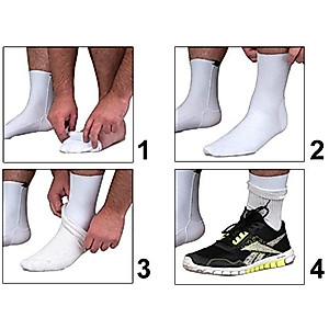 ArmaSkin Extreme Anti-Blister No Show Athletic Running Socks for Men and Women (Small, White)