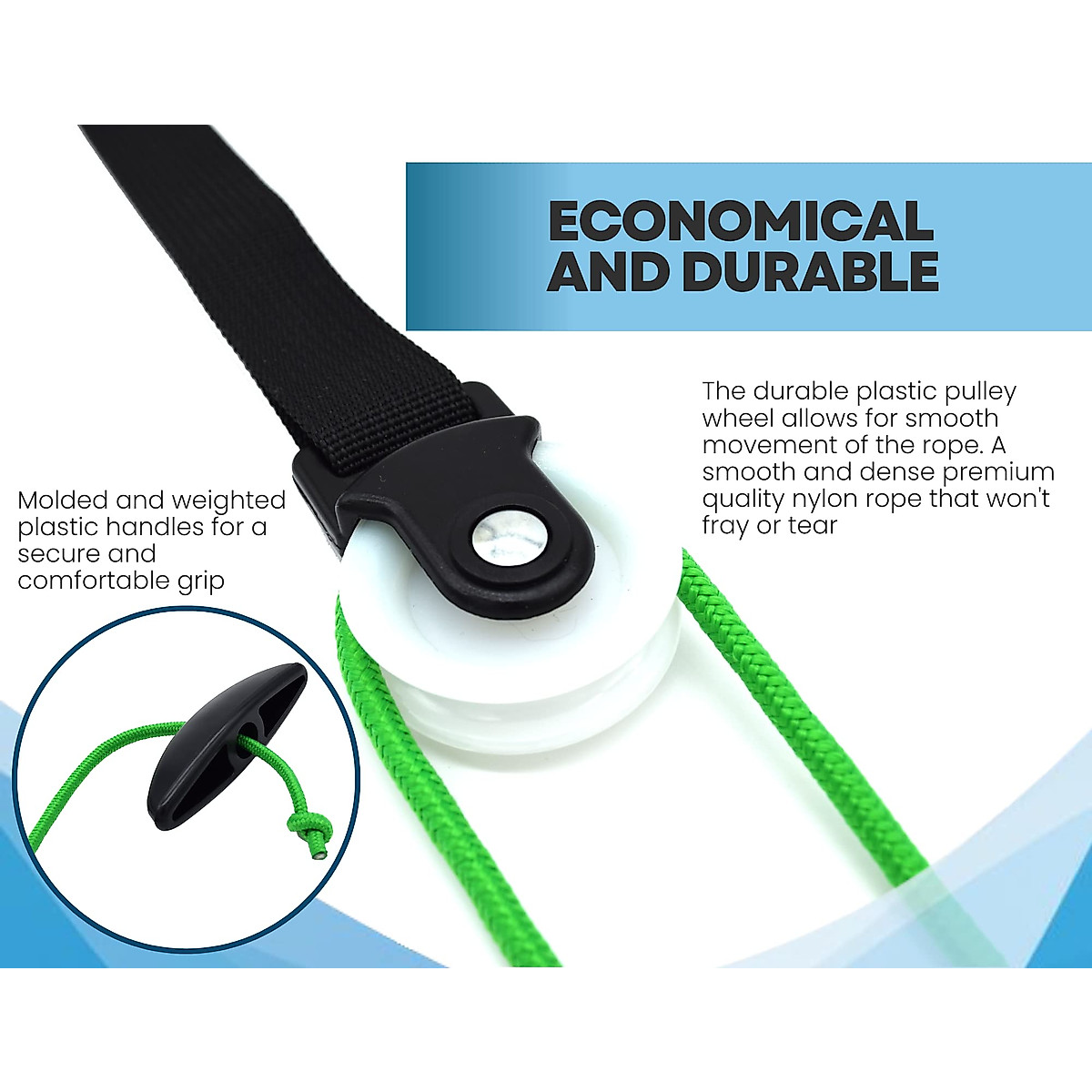 LiftAid Shoulder Pulley for Physical Therapy with Exercise Guide - Improves Shoulder Strength & Range of Motion - Reduces Pain, Helps in Muscle Recovery - Physical Therapy Equipment (Green)