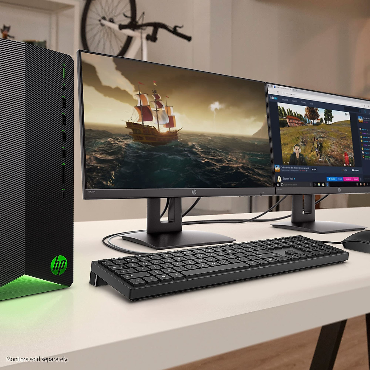 HP 2022 Newest Pavilion Gaming Desktop Computer, AMD 6-Core Ryzen 5600G Processor (Up to 4.4 GHz), AMD Radeon RX 5500, Mouse and Keyboard, Win 11 Home + HDMI Cable (16GB RAM | 256GB SSD)