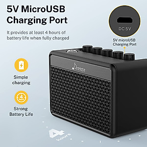 Donner Mini Guitar Amp Small Electric Guitar Amplifier 5W Portable, Practice Guitar Combo Amp DA-10