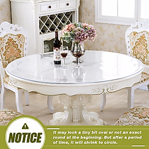 OstepDecor Clear Round Table Protector 40 Inches 1.5mm Thick Round Clear Table Cover Protector, Round Plastic Table Protector for Dining Room Table, Waterproof PVC Circle Table Pad