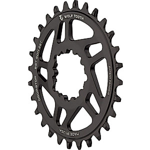 Wolf Tooth Direct Mount Round Mountain Bike Chainrings for SRAM Cranks (28 Tooth, Drop-Stop A, Boost, MTB)