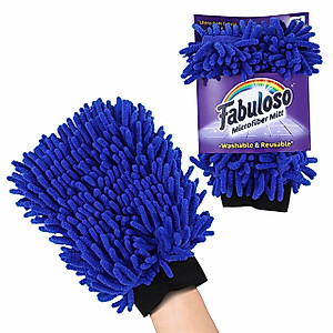 Fabuloso Microfiber Cleaning Mitt, Blue, One Size Fits All | Lint-Free, Scratch-Free Cleaning Glove for Surfaces and Furniture | Microfiber Dustless Hand Cloth for Bold and Bright Cleaning Experience