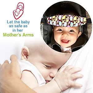 2 Packs Toddler Car Seat Neck Relief and Head Support, Pillow Support Head Band Easy Installation On Most Convertible Seats and Safety to Babies and Kids(Elephant)