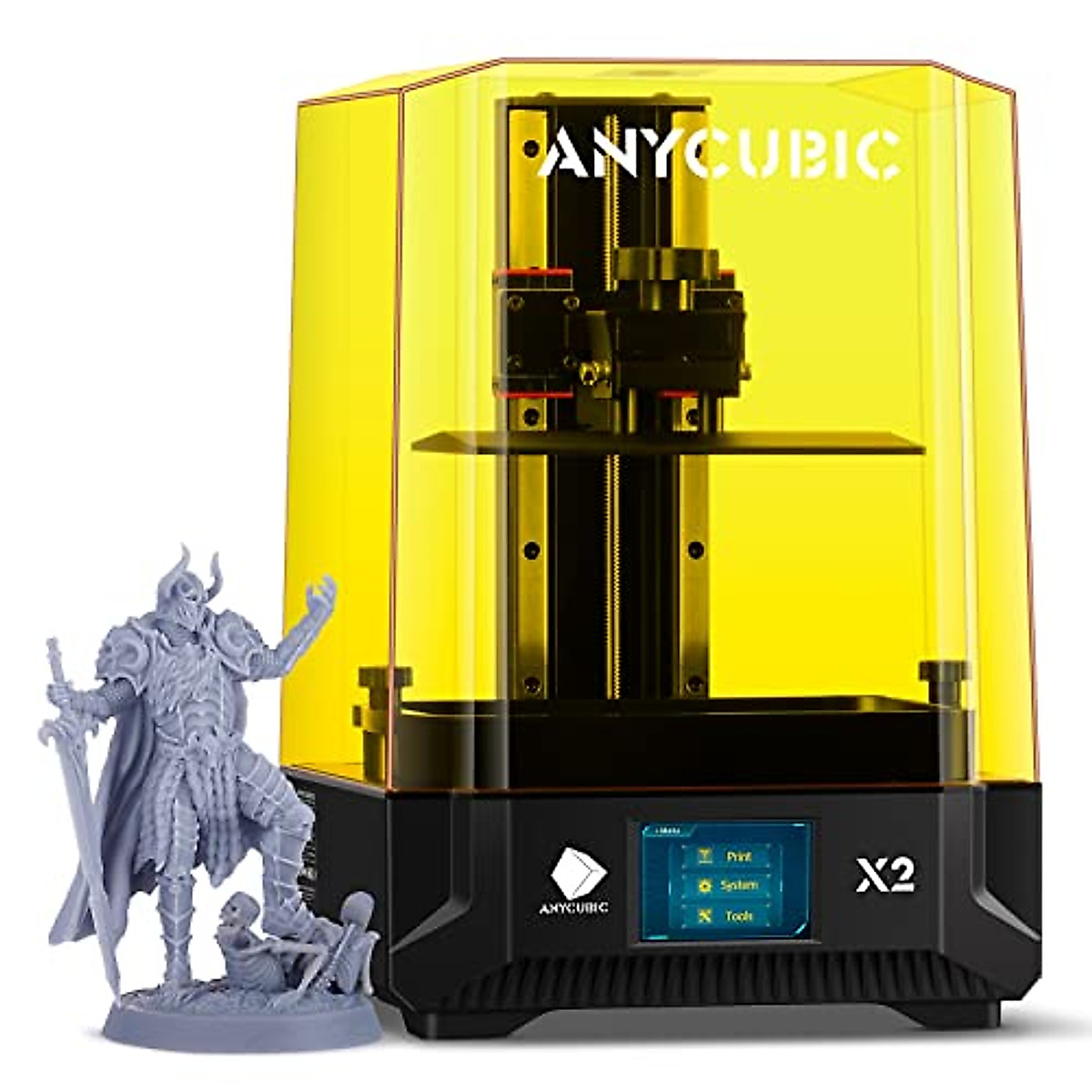 ANYCUBIC Photon Mono X2 and Plant-Based Resin (Grey, 1KG), Resin Printer Bundle