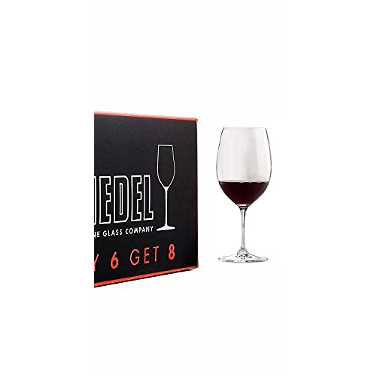 Riedel VINUM Bordeaux/Merlot/Cabernet Wine Glasses, Pay for 6 get 8 ,21.52 ounce