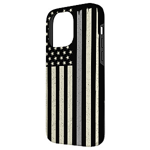 iPhone 14 Pro Max Silver Line US Flag Corrections Officer Case