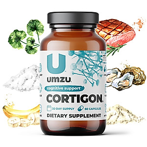 UMZU Cortigon - Cortisol Health Supplement - Mental Clarity & Focus Supplement - with Phosphatidylserine - Focus Vitamins - 30 Day Supply - 60 Capsules