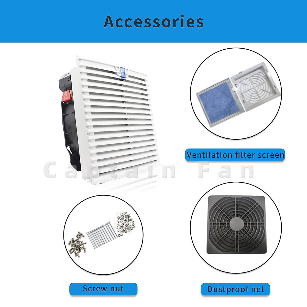 K2E250-AH34-06 Ebm Papst Fan 230VAC 95/135W Axial Cooling Fan for Control Cabinet