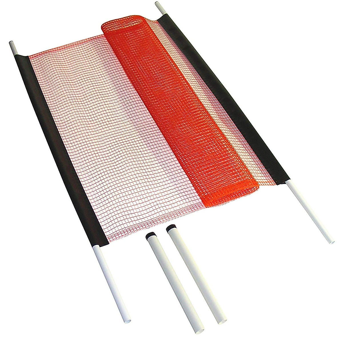 KidKusion Non-Retractable Driveway Safety Net, Orange, 20' | Outdoor Barrier; Playtime Safety; Yard Safety