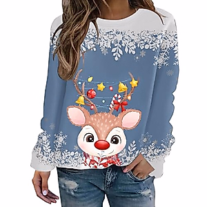 Ugly Christmas Sweater for Women Brown Hoodie Plaid Leopard Graphic Funny Letter Graphic Tshirt Tops Tunic Blouses Vintage Graphic Office Fall y2k Clothes White Crop Tops for Women Pajamas for Women