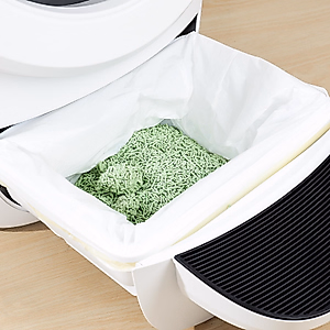 Miracolo Cat Litter Box Liner, Extra Durable Jumbo Drawstring Kitty Litter Bags Compatible with Litter Robot 3/4, Automatic Pull Waste Drawer Cat Litter Liners 100 Count - 29.13" x 23.62"