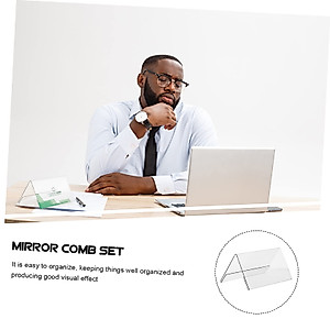 SHOWERORO 5pcs Display Board Tent Cards Place Number Holders Display Rack Nameplate Display Trays Mini Sign Holder Stand Place Stand Mini Sign Display Small Sign Holder Acrylic Wallet Desk