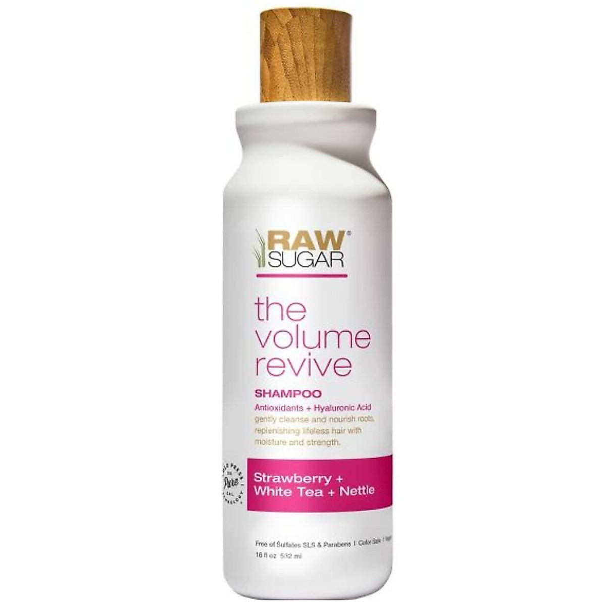 R S Raw Sugar Volume Revive Shampoo & Conditioner SET. Antioxidants + Hyaluronic Acid. Strawberry + White Tea + Nettle. 18 Fl Oz Bottles Each., 18 Fl Oz (Pack of 2)