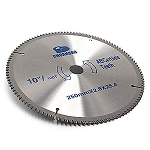 10 Inch 120 Tooth Carbide Tipped Wood Cutting Disc Circular Saw Blade for Cutting Hard & Soft Wood Aluminum with 1 inch Arbor