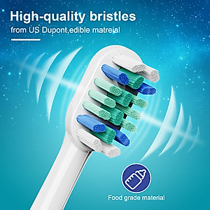 Toothbrush Heads for Philips Sonicare, 16 Pack Electric Toothbrush Replacement Heads Soft Dupont Bristles for Gum Health Improvement