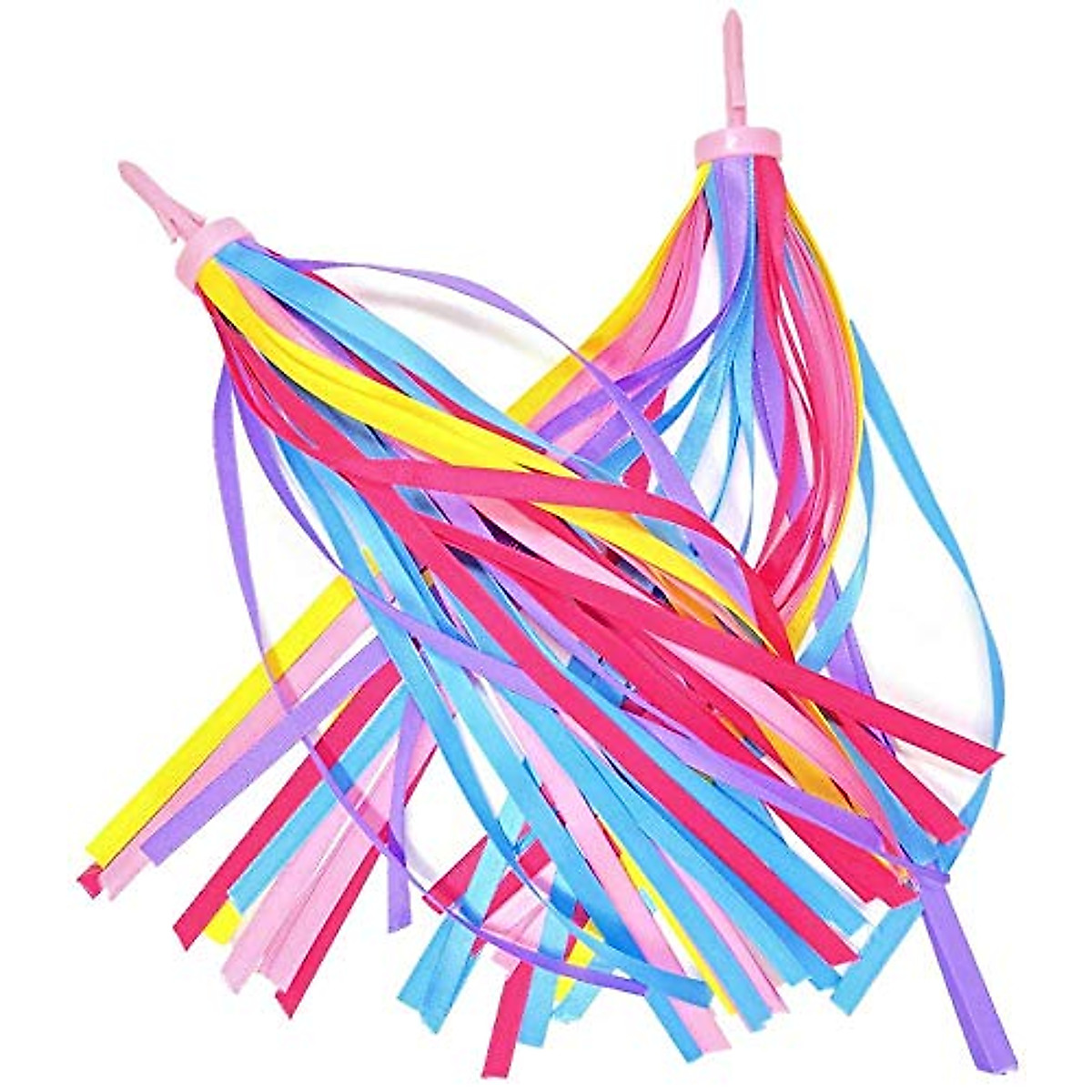 kortes 1 Pack Kids Bike Bell and 2 Pack Kids Bike Streamers for Children's Bike Accessories (Pink, Red,& Blue) (Blue & Green)