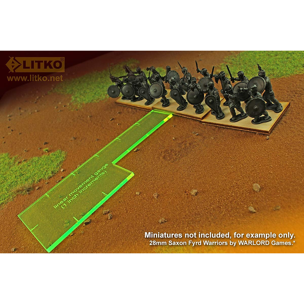 LITKO 1 Inch Linear Gauge Compatible with DBA, Fluorescent Green