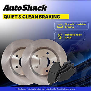 AutoShack Brake Rotors with Brake Pads Rear Brake Rotor & Pad Replacement Kit for INFINITI QX60 Q50 JX35 FX35 M37 Q60 QX70 FX37 M56 M35h FX45 Q70L Nissan Quest Murano Pathfinder V6 PCDR4135041350905
