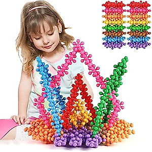 TOMYOU 400 Pieces Building Blocks Kids STEM Toys Educational Building Toys Discs Sets Interlocking Solid Plastic for Preschool Kids Boys and Girls Aged 3+, Safe Material Creativity