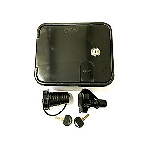 Valterra Black Gravity/City Water Hatch Fill Dish Lock Keys RV Trailer