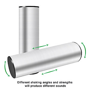 EASTROCK Stainless Steel Cylinder Shaker Percussion Instrument Rhythm Latin Percussion for Professional Band Accompaniment