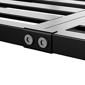 3x8 Overhead Garage Storage Rack - Heavy Duty Garage Ceiling Storage Racks - Adjustable Ceiling Mounted Garage Storage Organization System - Hanging Garage Shelving - 750LBS Weight Capacity - Black