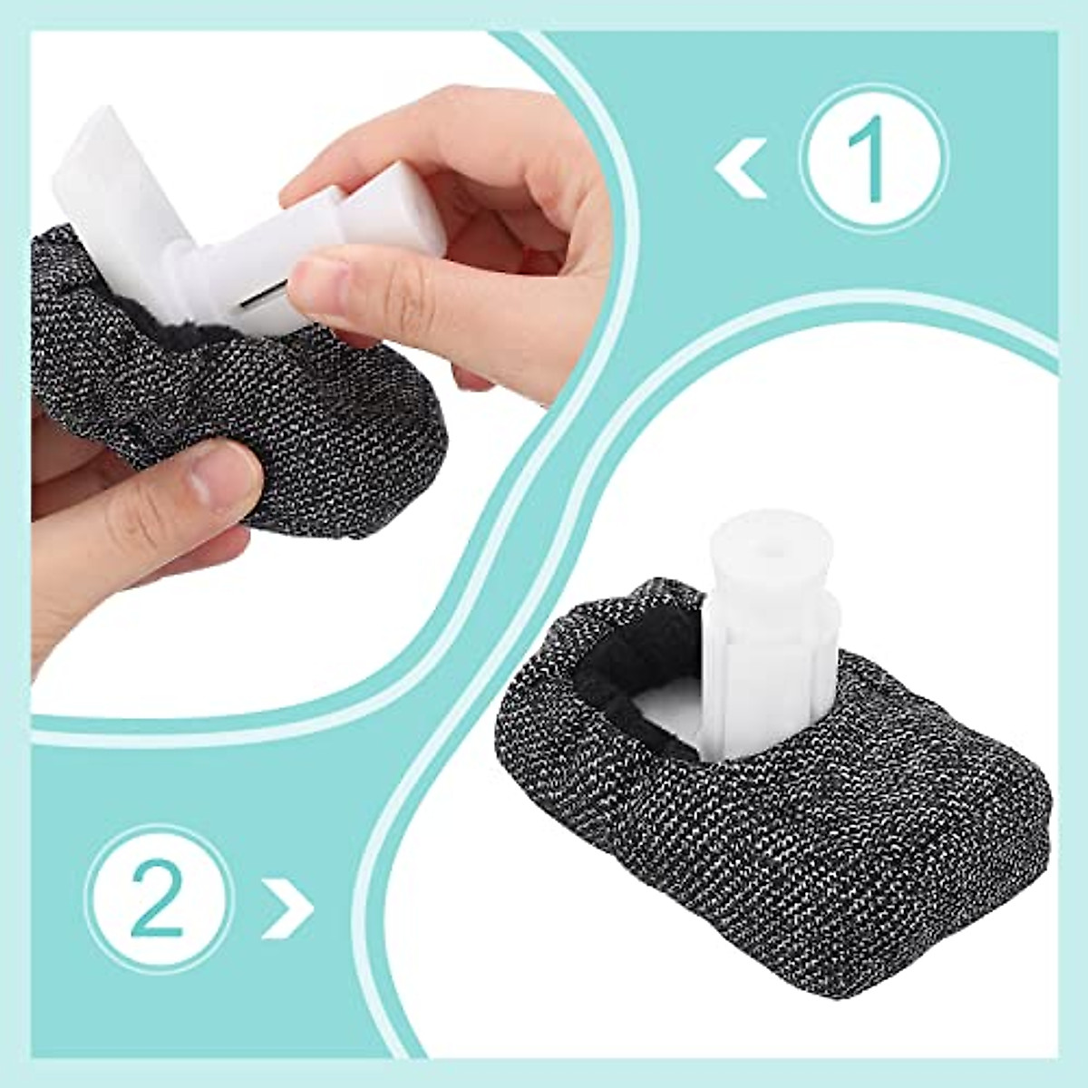 8 Pcs Walker Ski Glide Covers Heavy Duty Universal Removable Padded Caps Safety Stability Walker Rollator Ski Glides Pads Walker Floor Padding for Senior Rollator Glider Accessories Indoor Outdoor Use