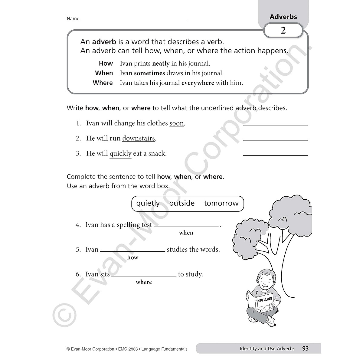 Evan-Moor Language Fundamentals, Grade 3