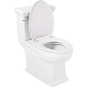 Signature Hardware 948434-12-L Key West 1.28 GPF Two Piece Elongated Skirted Chair Height Toilet - Seat Included