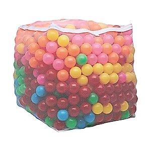 Amazon Basics BPA Free Crush-Proof Plastic Ball, Pit Balls with Storage Bag, for Toddlers Kids 12+ Months Play, Pack of 1000 Balls, 6 Bright Colors