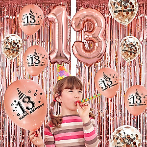70th birthday decorations for women - (76pack) rose gold party Banner, Pennant, Hanging Swirl, birthday Balloons, Foil Backdrops, cupcake Topper, plates, Photo Props, Birthday Sash for gifts women