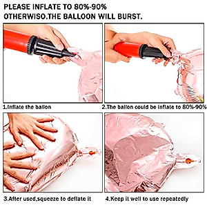 Navy Rose Gold Birthday Decorations 61 Pieces Balloon kit with foil Balloons,Flower Pompoms,Round String Suit for 1st 16th 21th 25th 30th 35th 40th, Women Grils Navy Rose Gold Birthday Party1