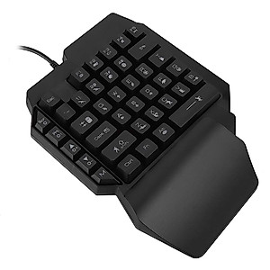 Pomya One-Handed Gaming Keyboard, Professional Gaming Keypad for PUBG Computer Mechanical Gaming Accessory with Eye-Catching Lighting