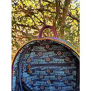 Loungefly GT Exclusive Marvel What If? Zombie Captain America Glow in the Dark Cosplay Mini Backpack