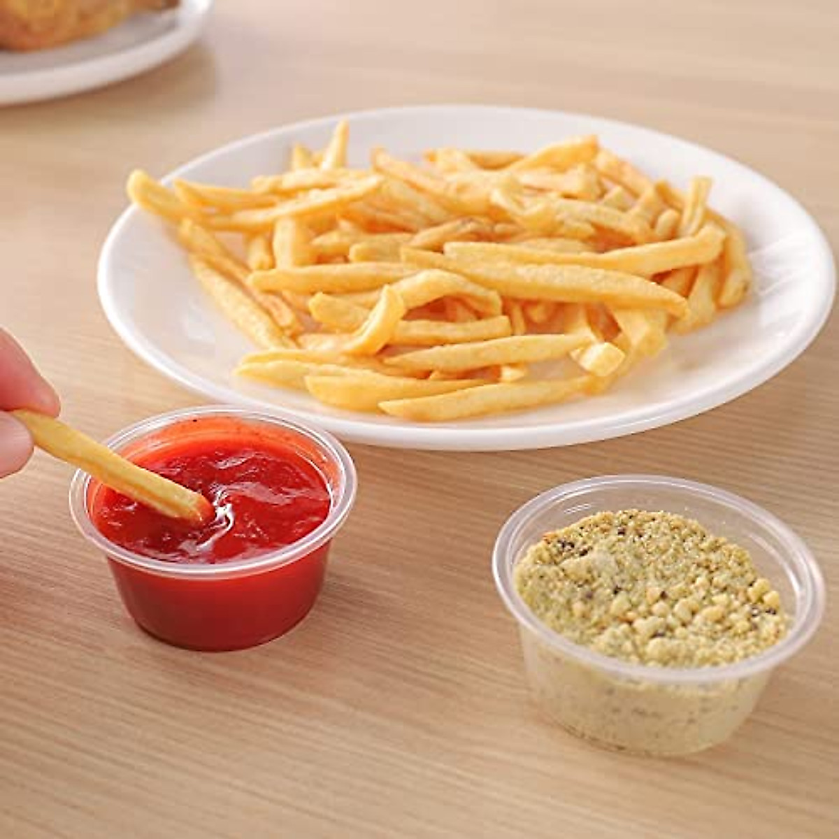 TashiBox Disposable Mini Polypropylene Cups, Portion Cups (No Lids), 200 Count (2 oz)