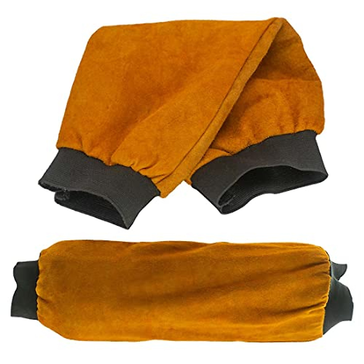 VIDAYA Leather Welding Work Sleeves for Men, Welding Safety Arm Protection Sleeves, Fire Resistant, Heat and Abrasion Resistant Welder Protective Arm Covers (1 Pair)