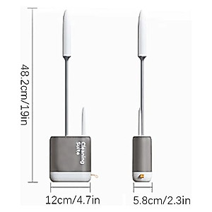 Creative Silicone Toilet Bowl Brush 2-in-1 Toilet Brush Cleaning Powerful Toilet Cleaner Brush Toilet Brush and Holder Set